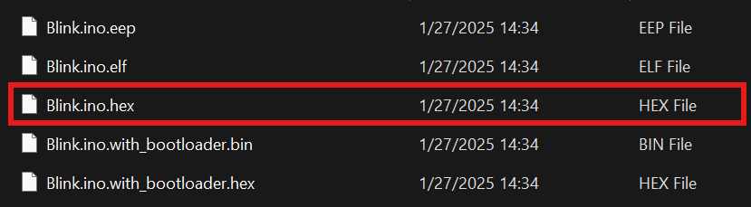 ساخت فایل هگز در آردوینو (خروجی hex در Arduino IDE)